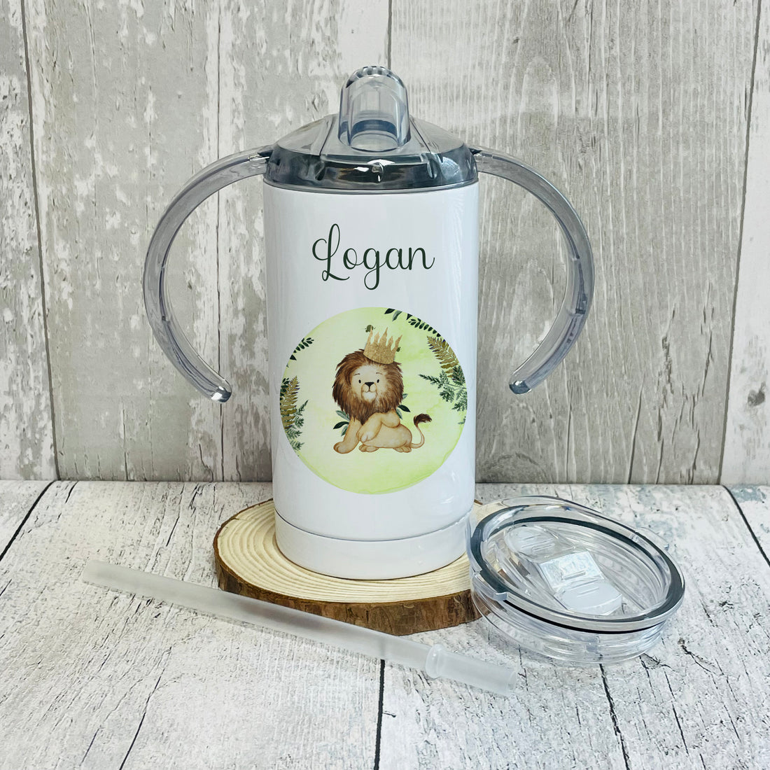 Personalised Safari Lion Sippy Cup – Claudia's Creations